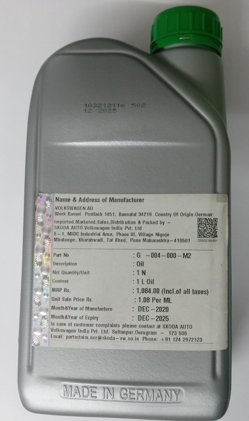 Audi, Skoda, VW Hydraulic Oil - G004000M2 VW – Motorparts Junction