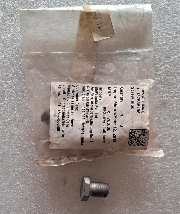 BMW - Drain Plug & Drain Plug Ring - 1113753506, 7119963132 - BMW Genu ...