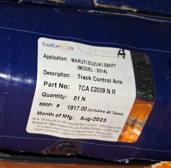 Maruti Suzuki Swift Old, Ritz - Front Lower Arm RH & LH Side Set - Tal ...