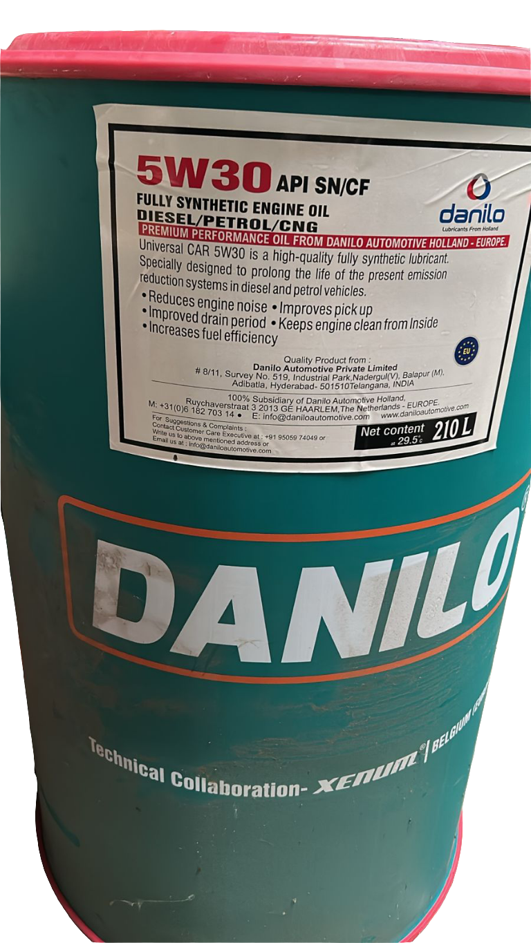 Danilo Holland 5W-30 A3/B4 API SN/CF Fully Synthetic Engine Oil 210 Li ...